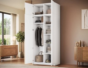 ADRK Furniture Bregma II s nástavcem Skříň s otočnými dveřmi ADRK-W-BREG-100-WG
