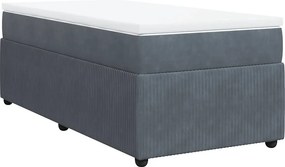 Box spring postel s matrací tmavě šedá 90x190 cm samet 3285609