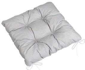 Bellatex Sedák Adéla prošívaný 40x40 cm Kostička Šedá,Bílá
