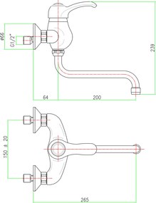 SAPHO KIRKÉ nástěnná retro baterie, zlato KI15Z