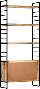 4patrová knihovna 80 x 30 x 180 cm hrubé mangovníkové dřevo 284422