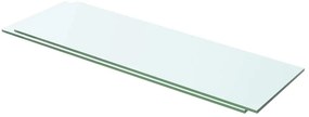 Policové desky 2 ks sklo čiré 60 x 15 cm 3051563