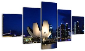 Obraz nočního Singapouru (125x70 cm)