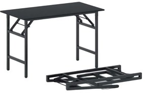 Konferenční stůl FAST READY s černou podnoží 1200 x 600 x 750 mm, grafit