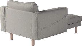 Potah na IKEA Norsborg šezlong s loketními opěrkami barva šedá látka pletený vzor