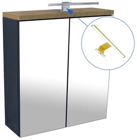 Comodo Zrcadlová skříňka Orion L 60 ZS LED-G s osvětlením Any LED 30 G, zlatá