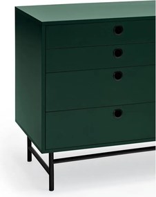 Černo-zelená komoda Teulat Punto, šířka 150 cm
