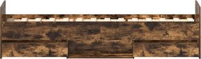 Rám postele s hlavovým a nožním čelem kouřový dub 75 x 190 cm 3203821