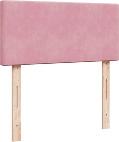 Box spring postel s matrací růžová 90x200 cm samet 3287637