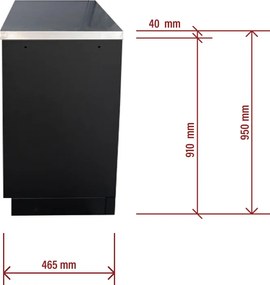 AKČNÍ SET Dílenská skříňka MB-TGC1305 a MB-TGC1300 s nerezovou pracovní deskou MB-TGW53S