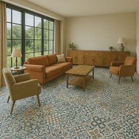 Beaulieu International Group, PVC podlaha - lino Livitex Retro 2793, na míru, šíře 3m,4m, vícebarevná, filc, chodba / předsíň
