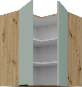 ARIA st | horní kuchyňská skříňka 60x60 GN-72 2F (90°) rohová s policemi | 60x60 cm | artisan/aquamarine