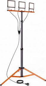 LED Reflektor se stojanem 3xLED/50W/230V 4500K IP65 černá/oranžová