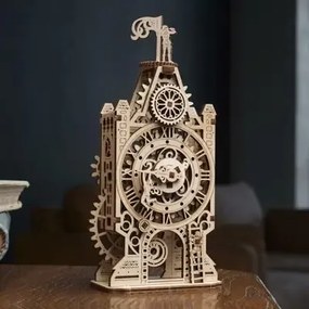Ugears 3D dřevěné mechanické puzzle Hodinová věž / od 14 let / 44 dílk