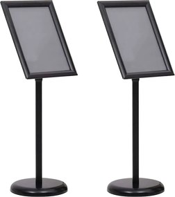 Stojany na plakáty 2 ks Černá 45 x 32,7 x 108 cm Hliník 3385631
