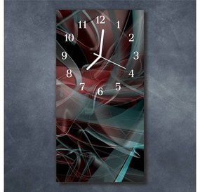 Nástěnné hodiny obrazové na skle - Abstrakt III