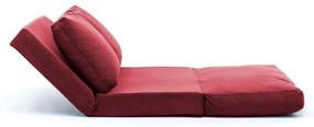 Designová rozkládací pohovka Wandella 120 cm červeno-hnědá