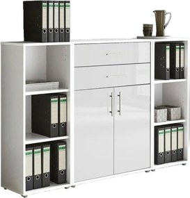 XXXLutz SKŘÍŇ NA ŠANONY, bílá, vysoce lesklá bílá, 172,6/113,6/33 cm MID.YOU - Online Only kancelářský nábytek - 001067011802