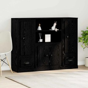 Vysoká skříň Černý dub 132 x 35.5 x 103.5 cm Kompozitní dřevo 3333078