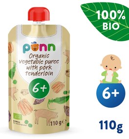 Salvest Ponn BIO Vepřová panenka se zeleninovým pyré (110 g)