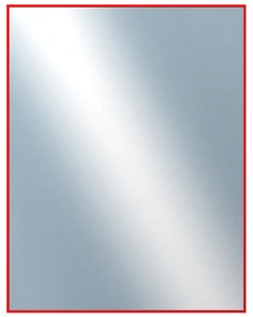 DANTIK - Zarámované zrcadlo - rozměr s rámem cca 70x90 cm z lišty Hliník červená | P01-098 (7001098)