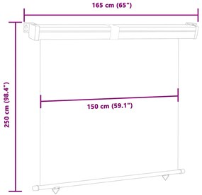 vidaXL Marketos Balkonová zástěna 165 x 250 cm krémová