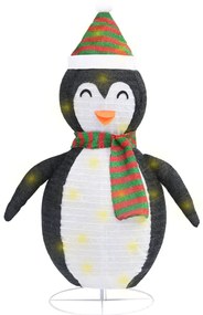 328502 vidaXL Dekorativní vánoční tučňák s LED luxusní tkanina 120 cm