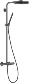 Hansgrohe Pulsify S Puro - Sprchový set s termostatem, průměr 26 cm, kartáčovaný černý chrom 24222340