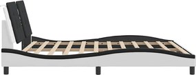 Rám postele bez matrace Zadar bílý a černý 180 x 200 cm umělá kůže 3208204