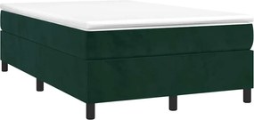 Box spring postel s matrací tmavě zelená 120 x 200 cm samet 3144672