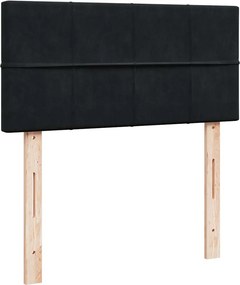 Box spring postel s matrací černá 90x200 cm samet 3287652