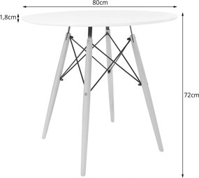 Černý jídelní stůl OSLO 80x80