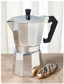 Verk 07004 Moka konvice na 9 šálků, 450ml - stříbrná