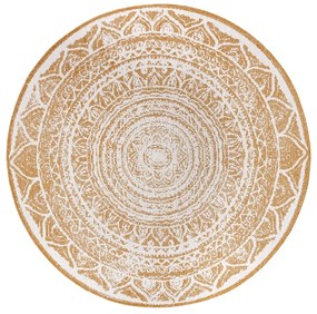 NORTHRUGS - Hanse Home koberce Kusový koberec Twin Supreme 105799 Ochre kruh – na ven i na doma - 140x140 (průměr) kruh cm