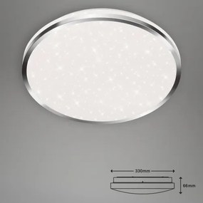 Stropní LED svítidlo hvězdné nebe BRILONER průměr 33cm 18W IP44 chrom 3403118