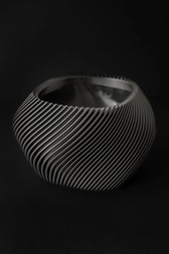 KVĚTINÁČ TORACE - S jedinečným designem, antracit-matný