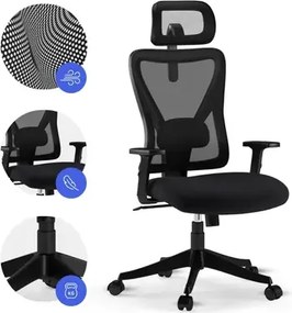 SENSE7 Tone černá / Kancelářské ergonomické křeslo / nosnost 130 kg