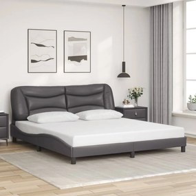 Rám postele s LED bez matrace Hvar šedý 180 x 200 cm 3213951