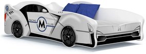 Dětská postel auto SCOTT 160x80 cm - bílá (19)