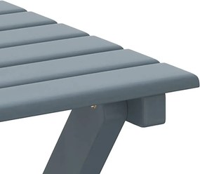 Houpací křesla 2 ks se skládacím stolkem šedá masivní topol 3281593