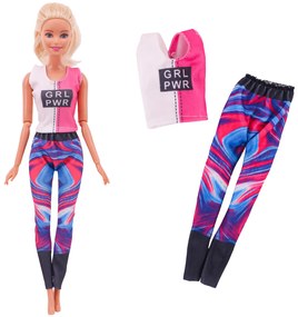 Šatičky pro panenku Barbie - kalhoty + triko (30 cm) Barva: L336