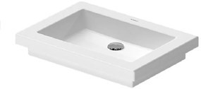 Duravit 2nd floor - Umyvadlo na desku 580x415 mm, bez přepadu, WonderGliss, bílá 03175800001