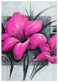 Gario Ručně malovaný obraz Nádherné růžové Vlčí máky Rozměry: 120 x 80 cm