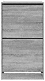 Botník se 2 výklopnými zásuvkami šedý sonoma 60 x 42 x 108 cm - Default Title
