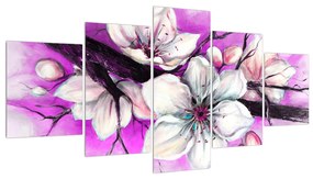 Obraz květů  (150x80 cm)