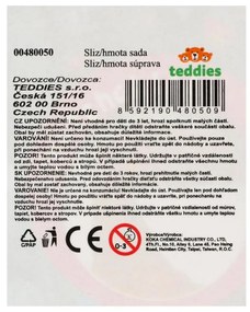 Teddies Sada slizů 6ks s doplňky v krabici 20x20x5cm