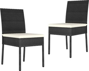 vidaXL Zahradní jídelní židle 2 ks polyratan [315108] Barva: Černá