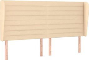 Box spring postel s matrací krémová 200x200 cm textil 3128074