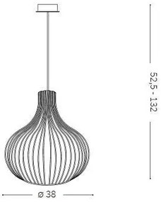 Ideal Lux Designové závěsné svítidlo Onion Velikost: ⌀38