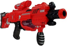 LEAN Toys Svítící pistole svítící ve tmě pěnové náboje zvuk dosah 45 m